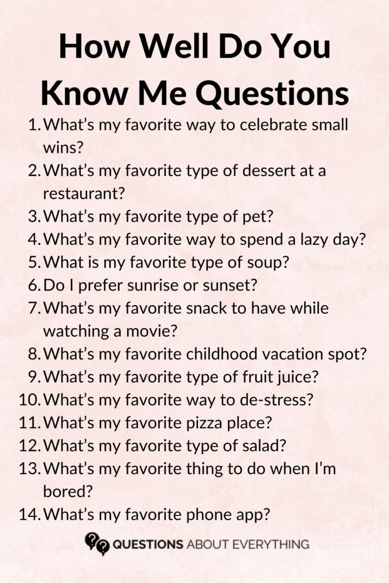 200 How Well Do You Know Me Questions To Quiz Those Close To You